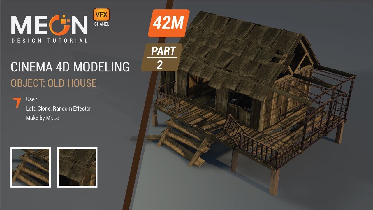 ArtStation - CINEMA 4D Modeling Old House Tutorial Part 2