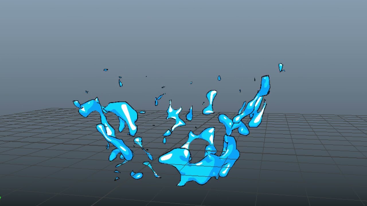 ArtStation - maya fx toon splash water l 툰 물 스타일