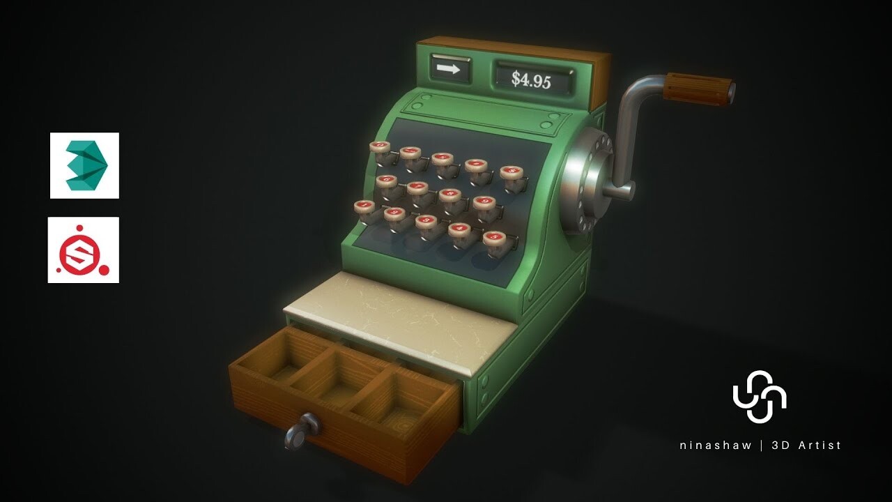 ArtStation - Stylized Cash Register