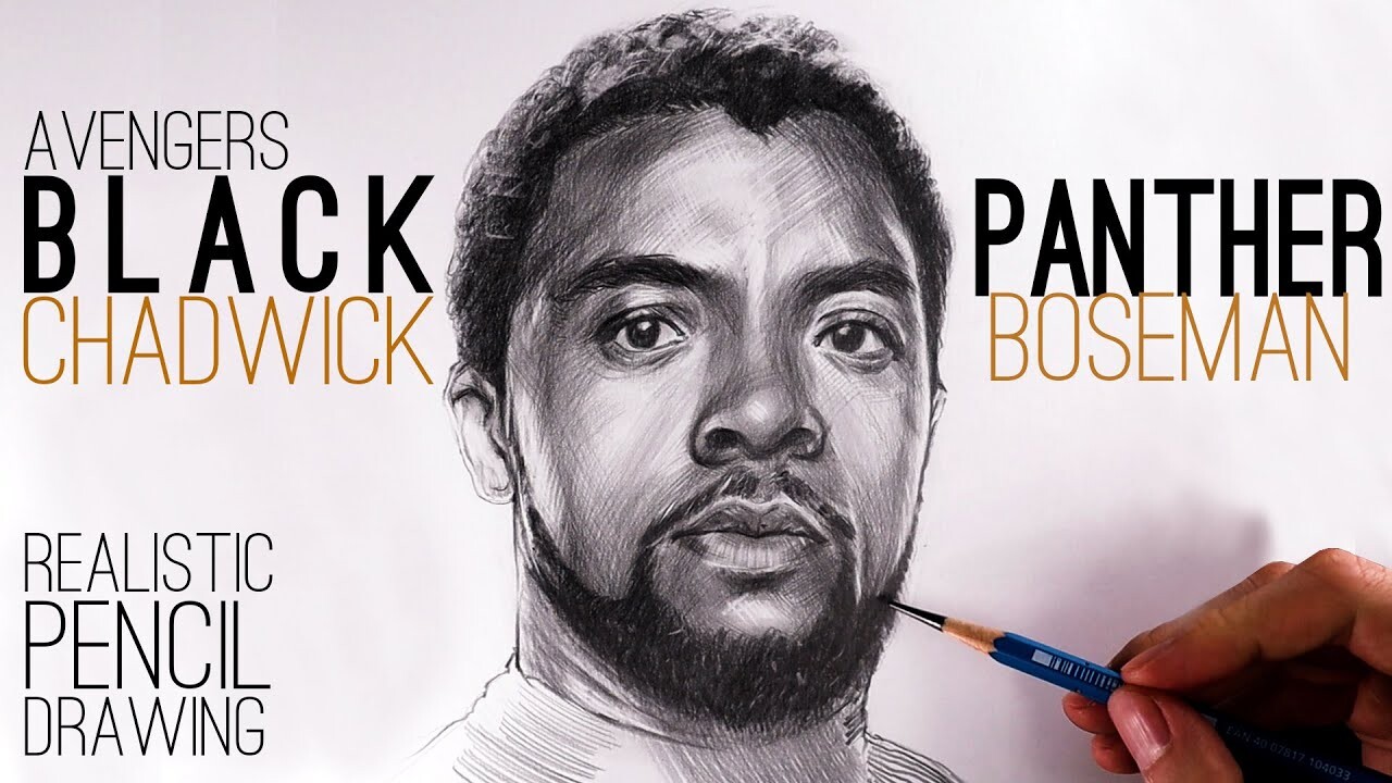 ArtStation - Black Panther (Chadwick Boseman) pencil drawing