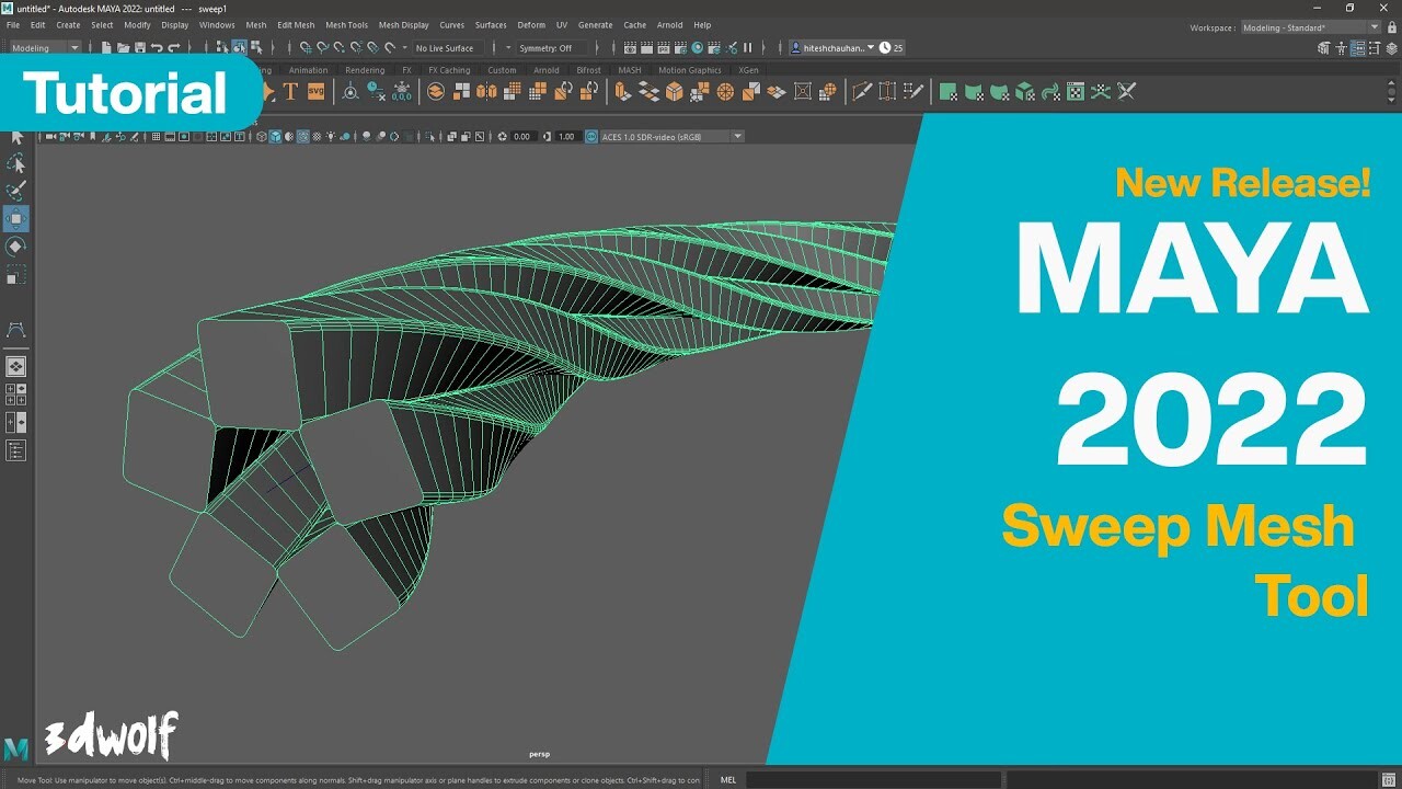 ArtStation - Maya 2022's Sweep Mesh Tool - Tutorial