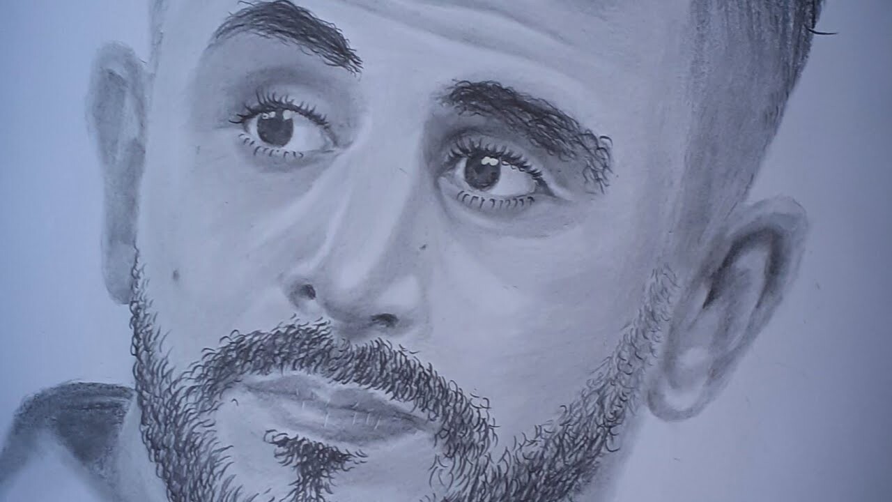 ArtStation - Drawing Riyad mahrez's portrait