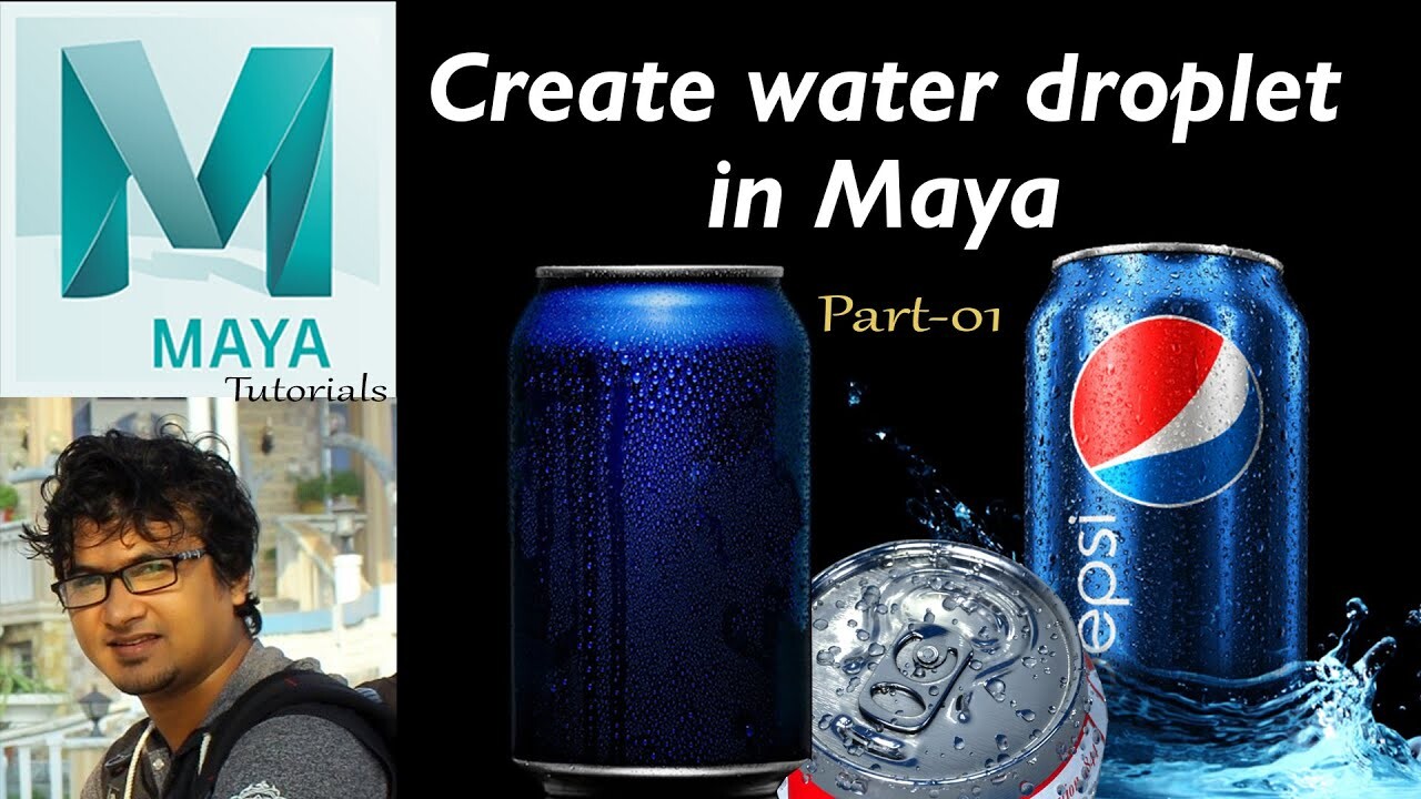 ArtStation - create water droplets on soda can I Maya tutorials I Part 01