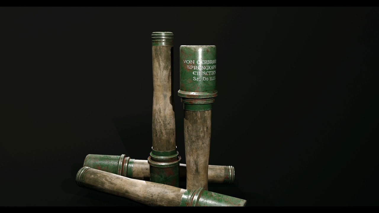ArtStation - Stielhandgranate - German WW2 Hand Grenade