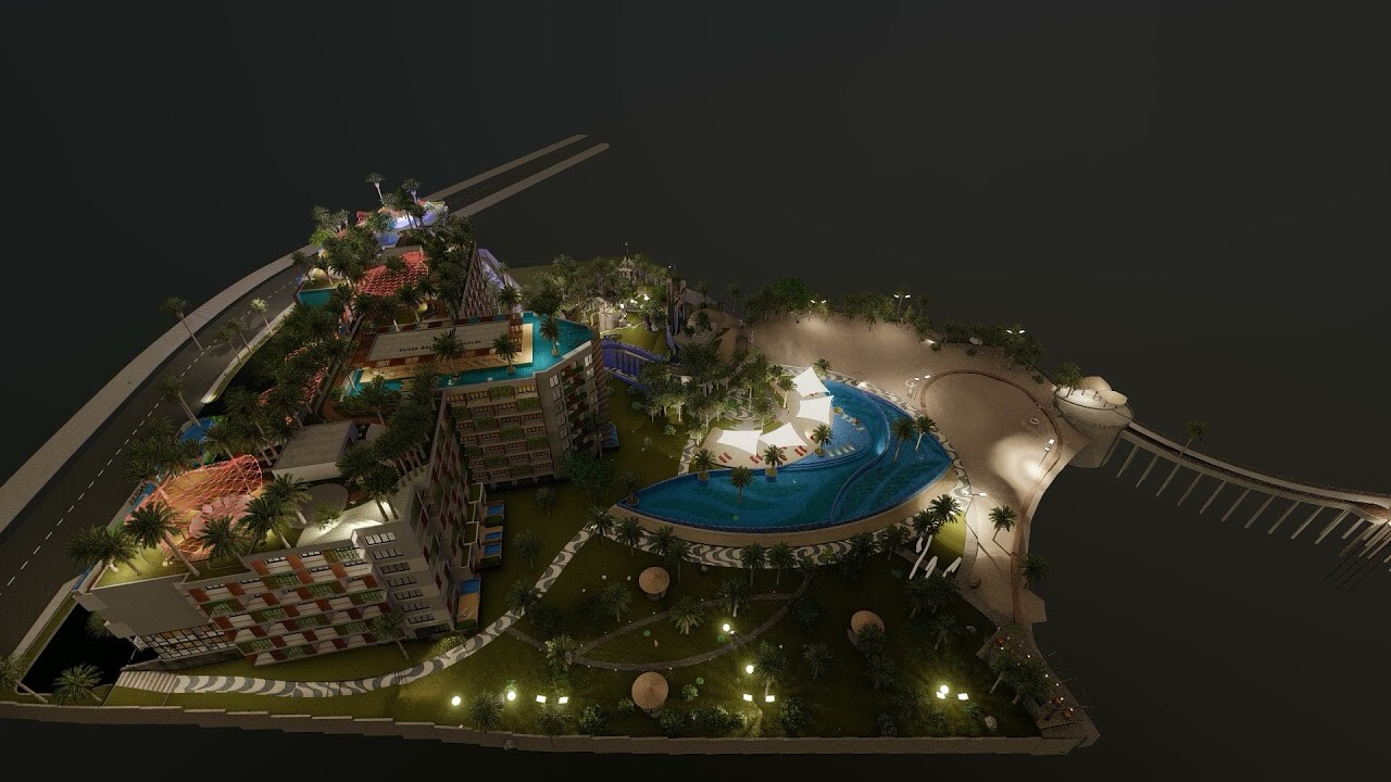 ArtStation - Resort simulation project on 3D