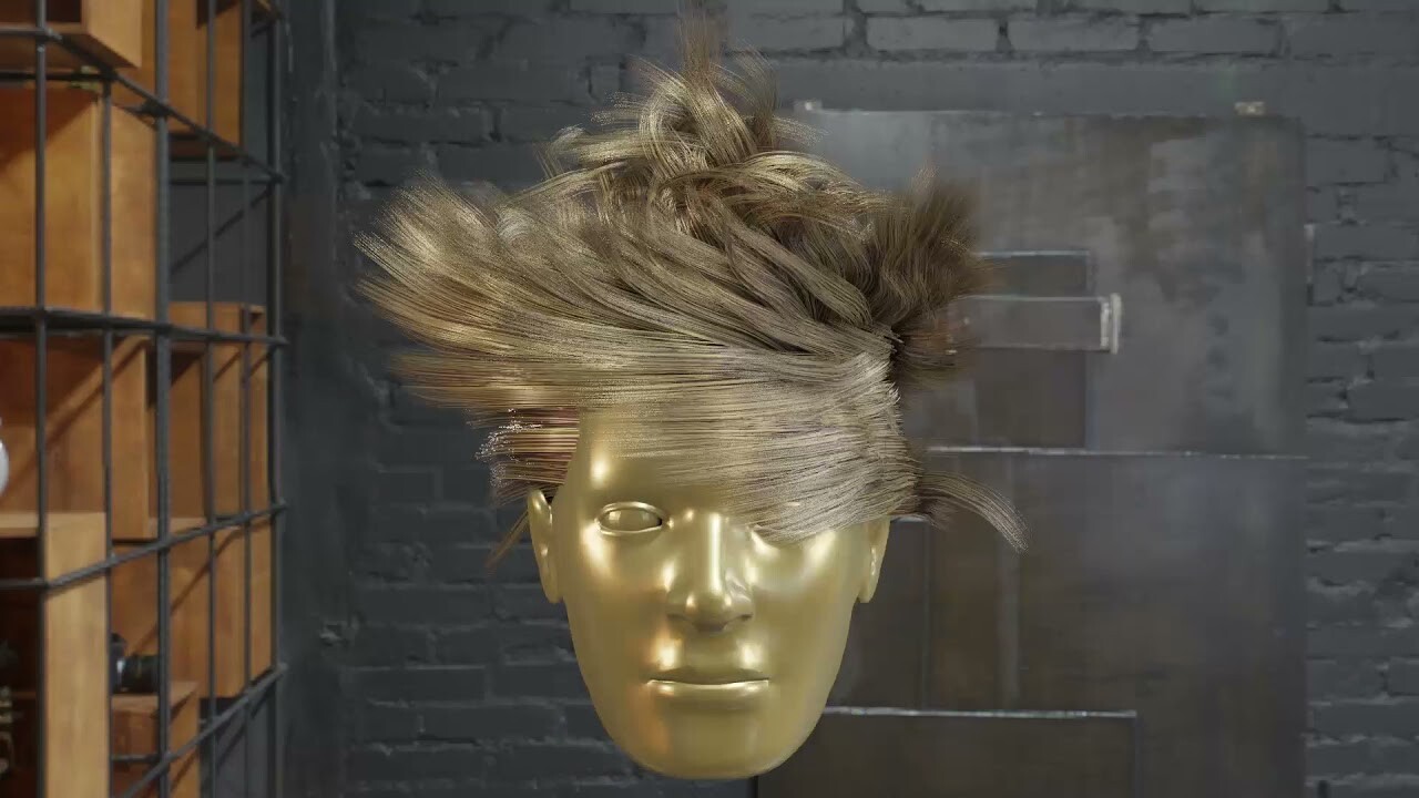 ArtStation - Hair simulation in Blender 2.9