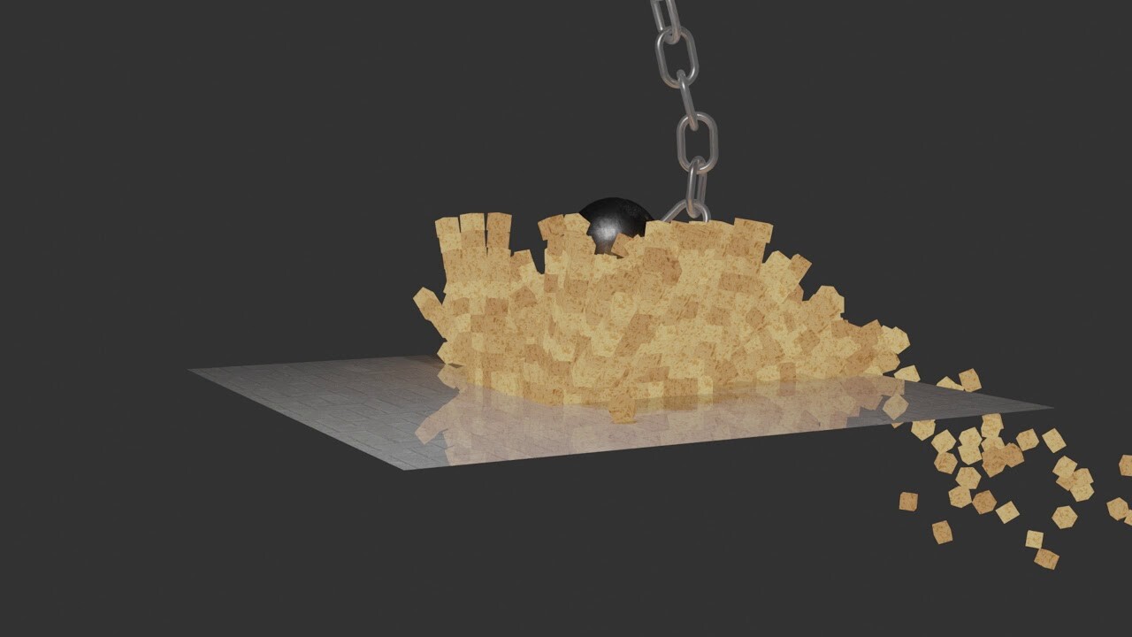 ArtStation - Wrecking Ball Animation (Rigid Body Simulation)