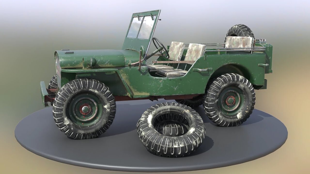 ArtStation - Willys jeep modeling project