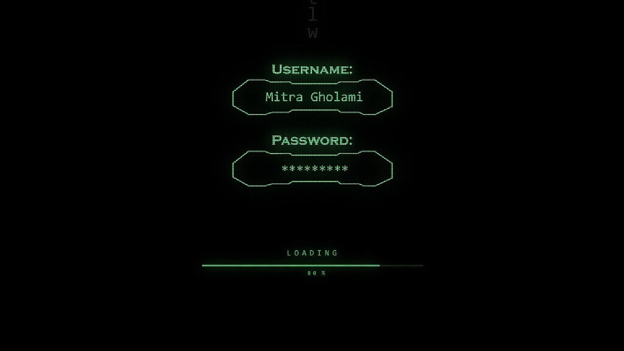 ArtStation - CV Intro. Matrix themed