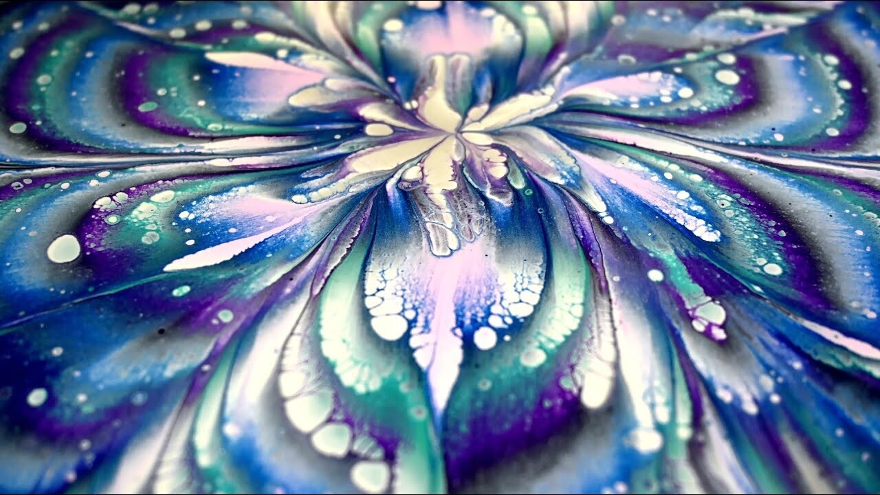 Fiona Art - FLOETROL and GLUE pouring medium ~ Reverse flower dip ...
