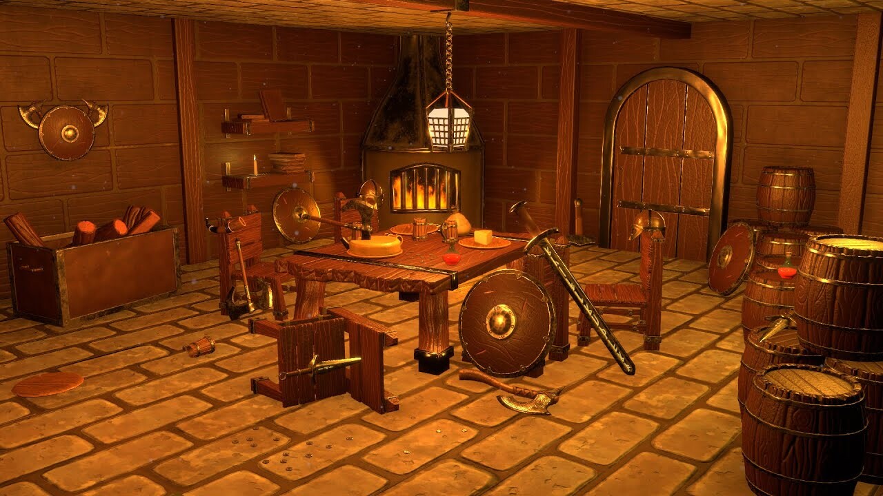ArtStation - Stylized Fantasy Viking Tavern Room