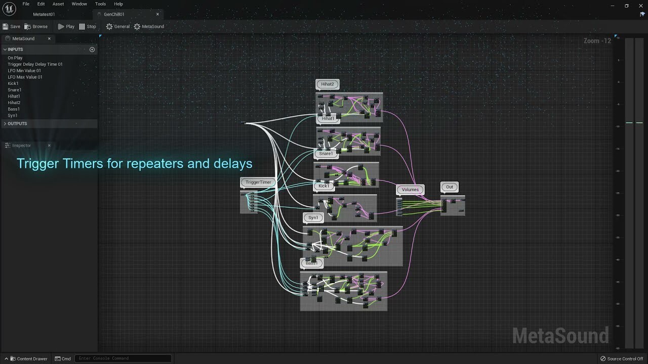 ArtStation - UE5 Metasound modular synth: Simple generative beat with six tracks [2 min tutorial]