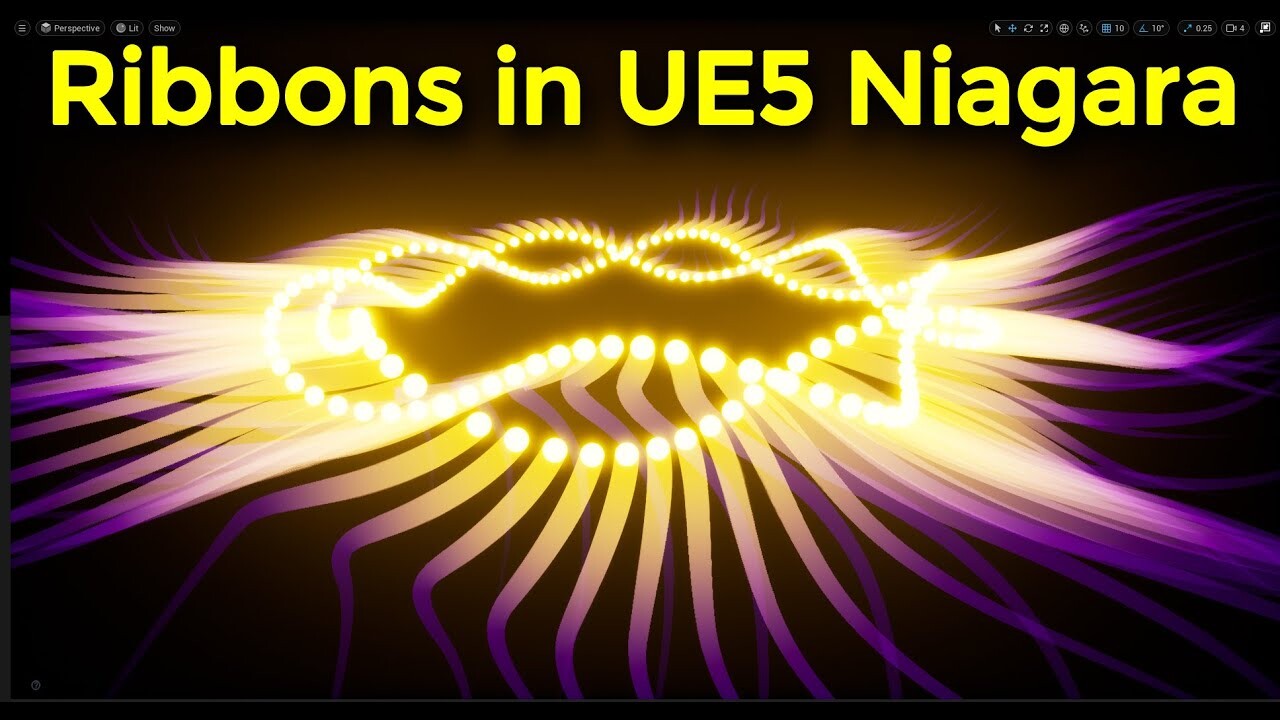 ArtStation - Ribbons in UE5 Niagara Tutorial | Download Files