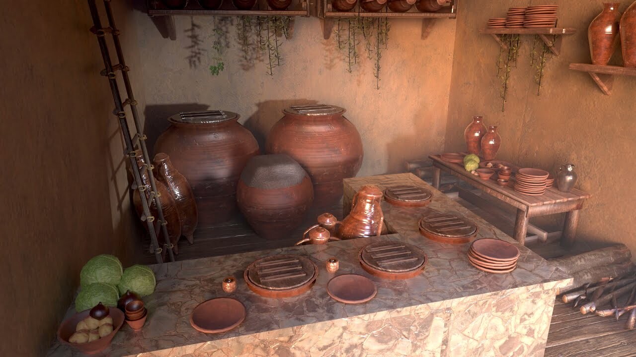 ArtStation - Ancient Roman Taberna (cook-shop)