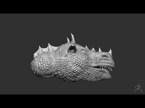 ArtStation - Dragon Head Sculpt ZBrush Core Mini