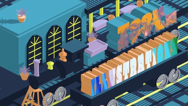 ArtStation - Train Arrival (Blender, custom NPR shader)