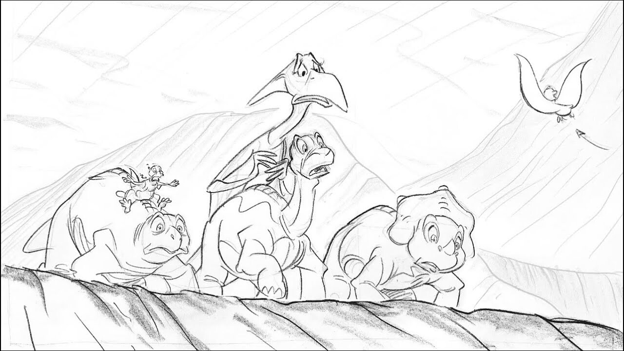 ArtStation - Storyboard: LAND BEFORE TIME - Sequence 23