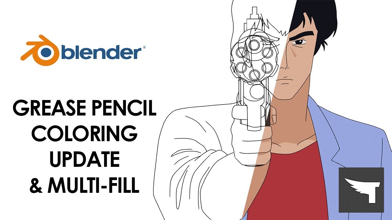 ArtStation - Blender Grease Pencil Tutorial | COLORING UPDATE & MULTI-FILL | Blender 2.93