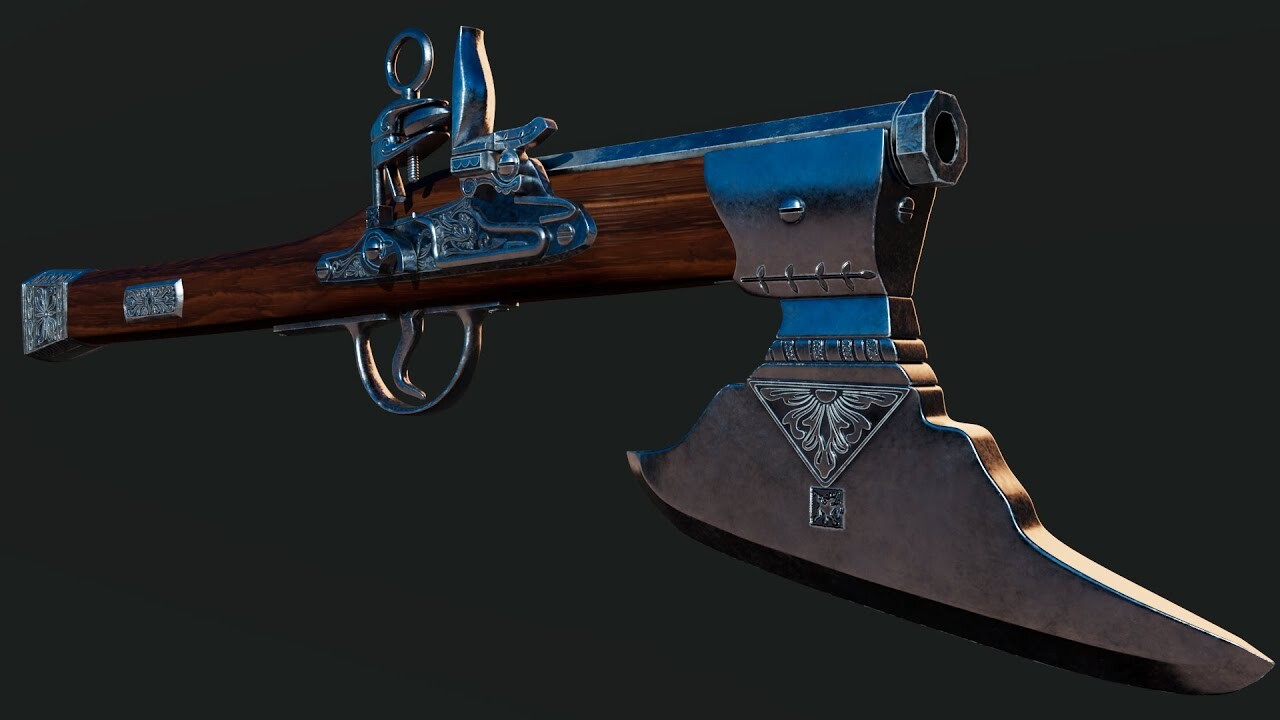 ArtStation - Flintlock Axe-pistol