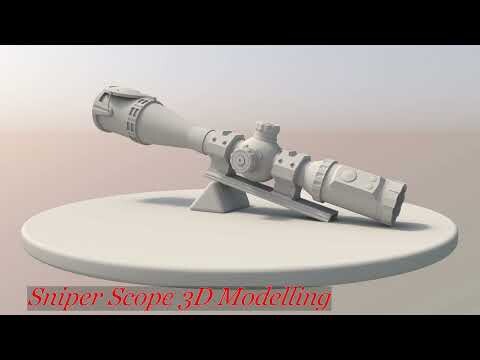 ArtStation - Sniper Scope 3D Modelling || Turntable Animation