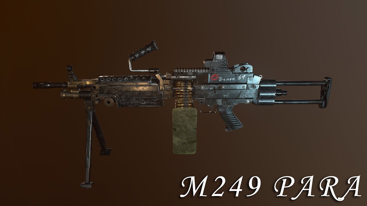 ArtStation - M249 Saw Machine Gun