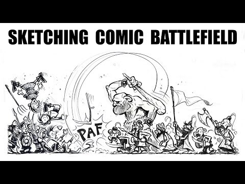 ArtStation - Drawing Comic Battlefield