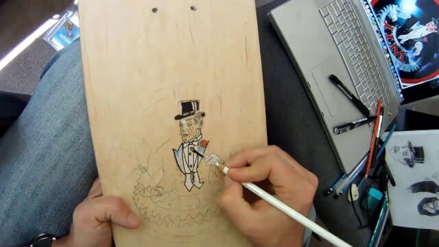 ArtStation - ILM Retro Magician Logo on a skateboard.