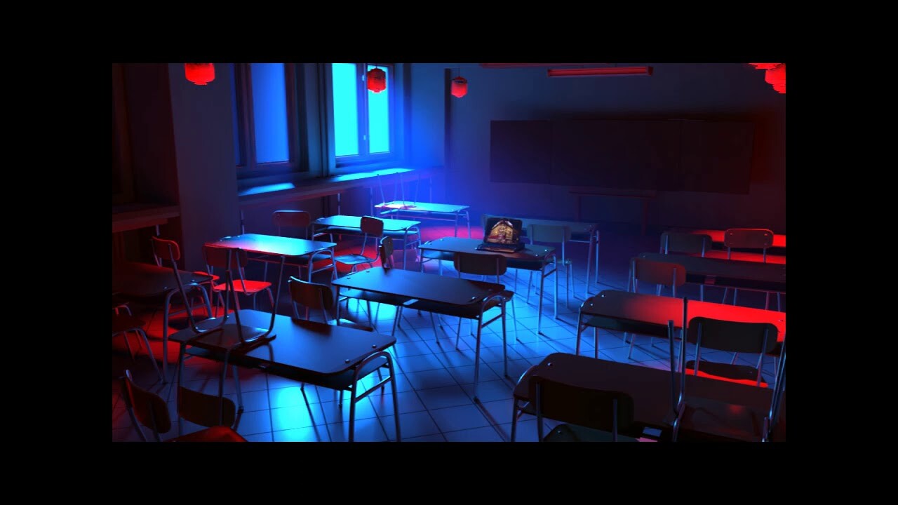 ArtStation - Classroom, 1st-year work, Lighting project