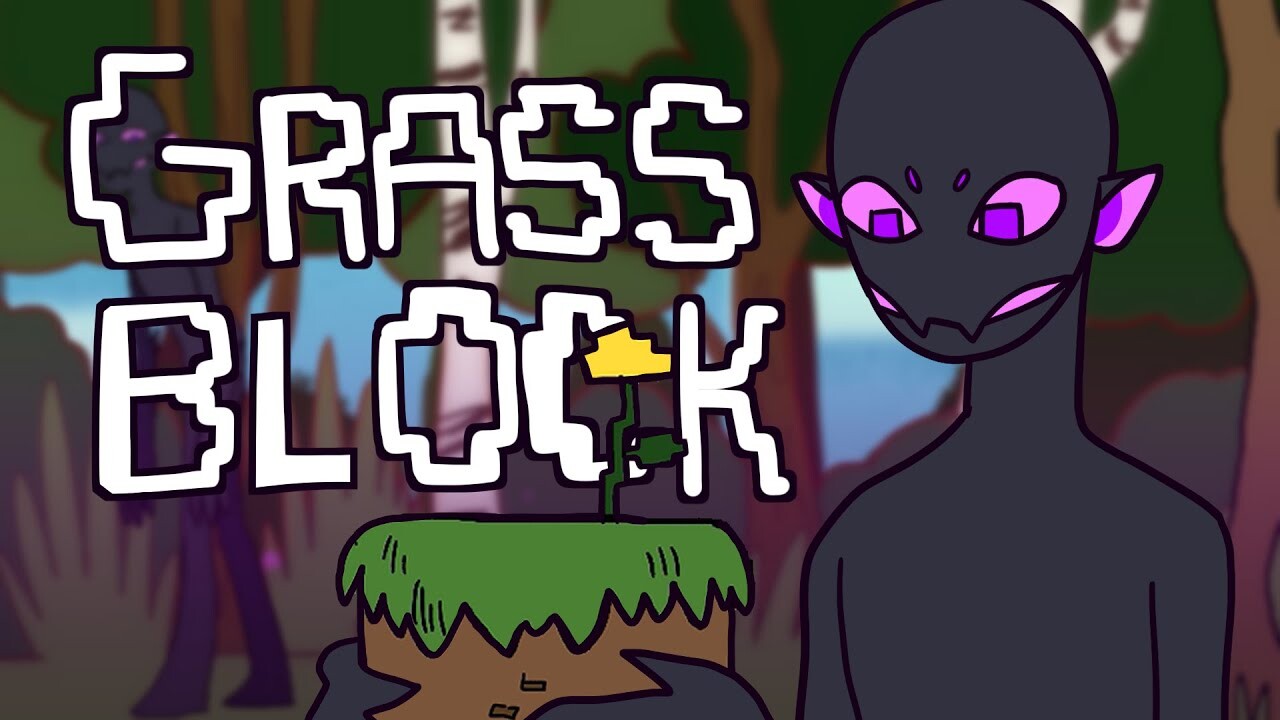 Artstation Grassblock 2d Animation