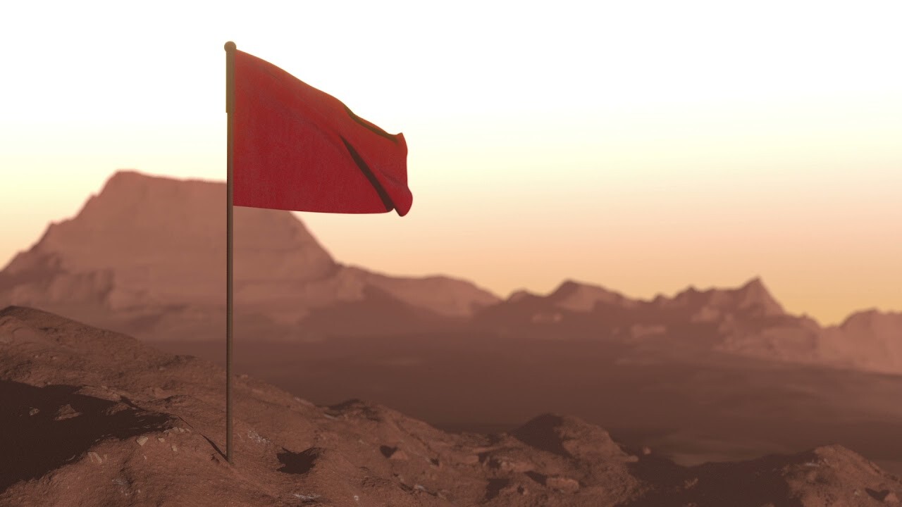 ArtStation - Houdini Flag Cloth Simulation