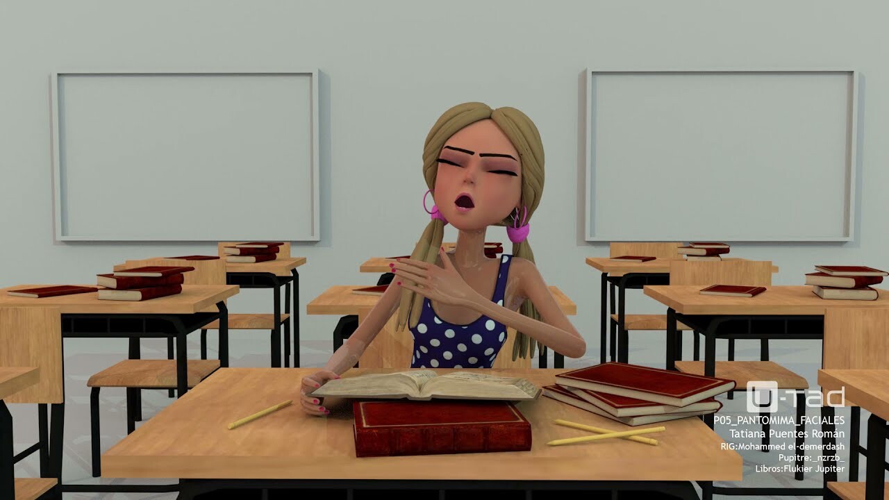 ArtStation - Girl Yawning