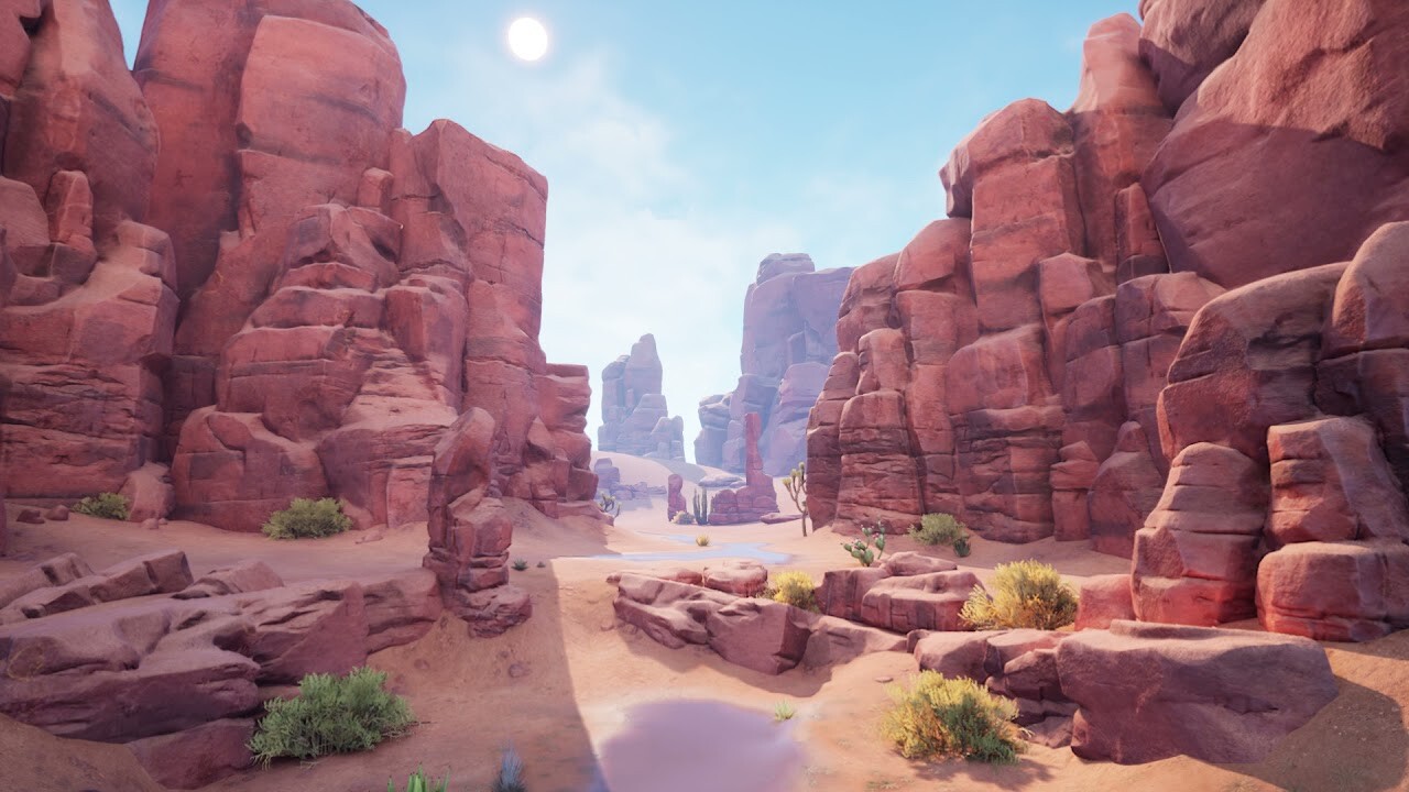 ArtStation - UE5 exercise redrock desert.
