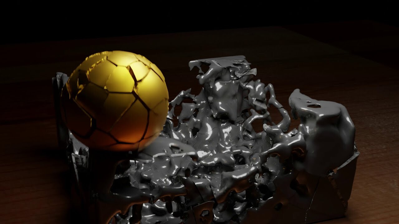 ArtStation - Liquid Metal Broken (Blender 2.90)