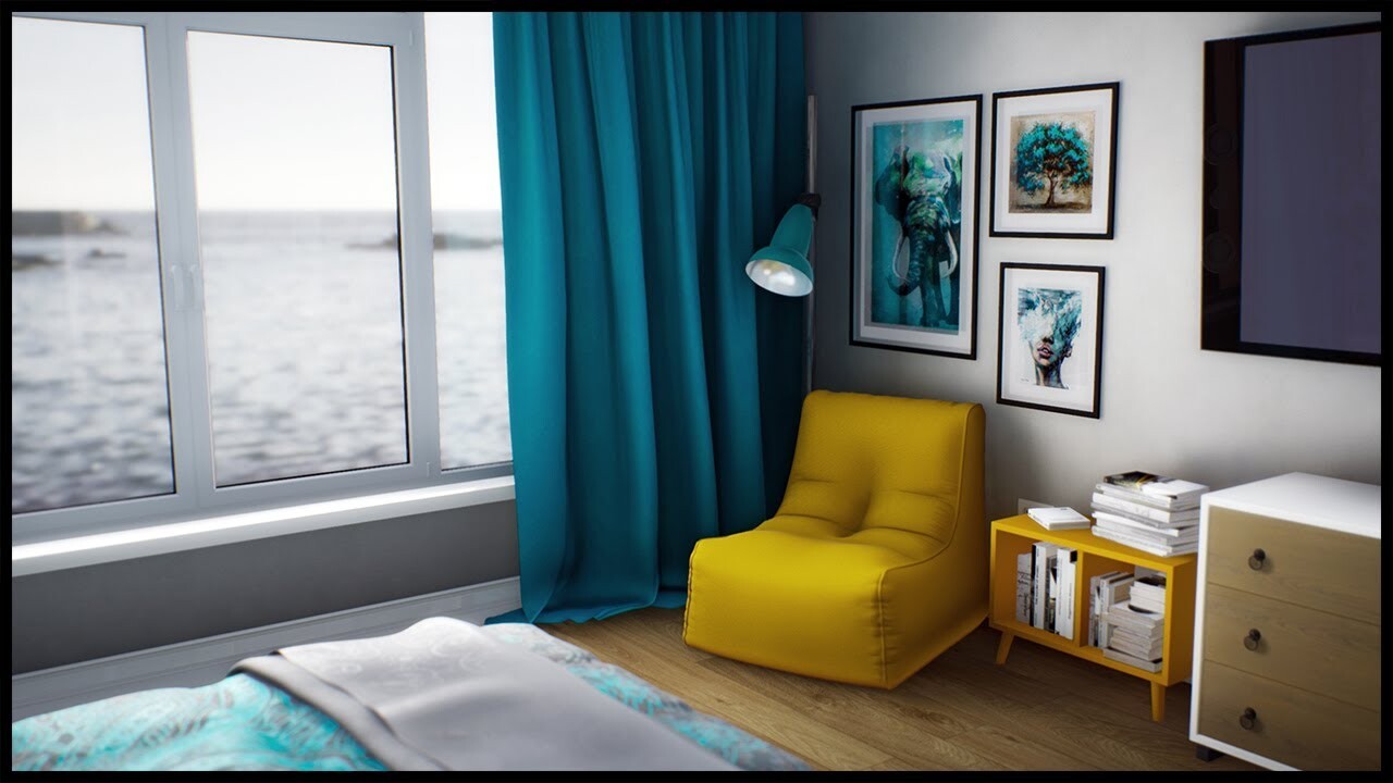 ArtStation - Interior Animation - Bedroom