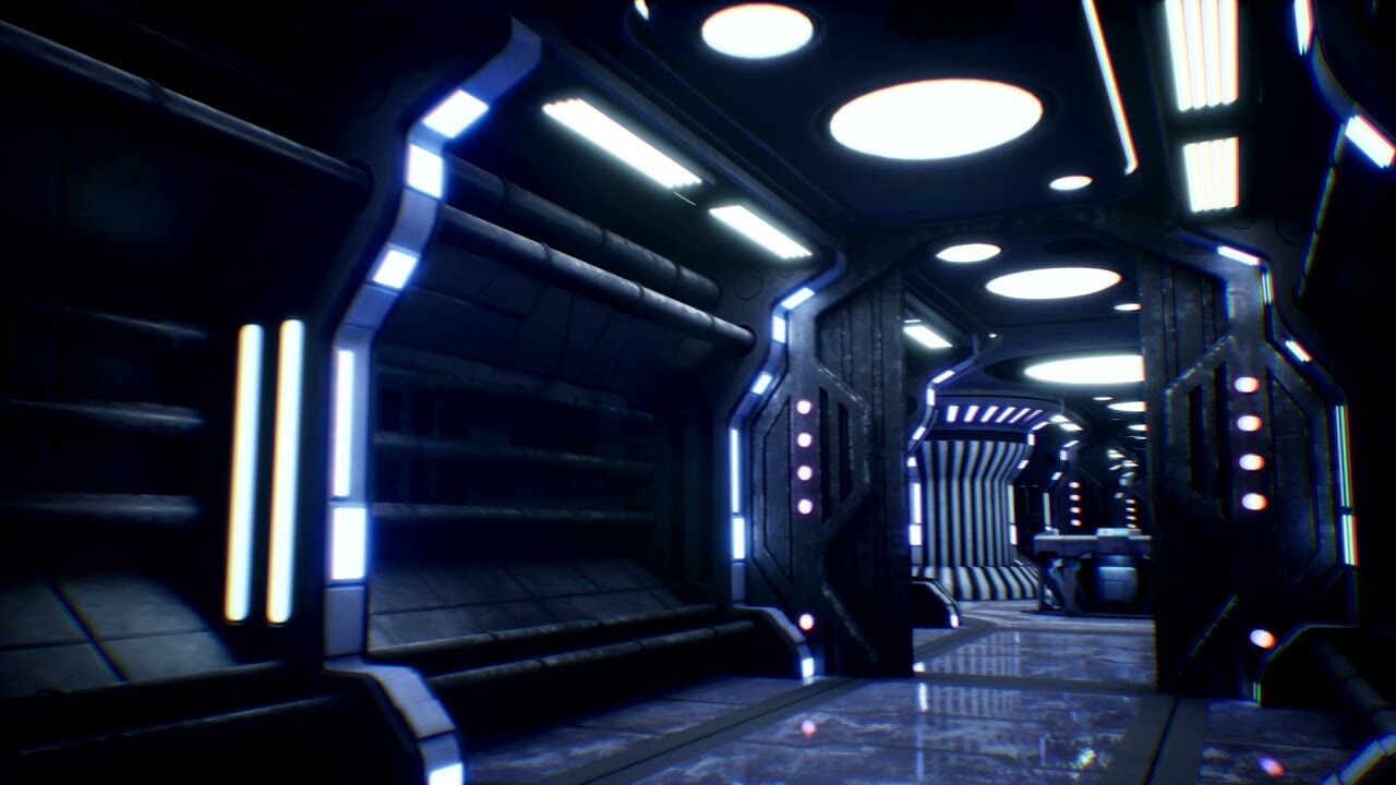 ArtStation - Sci-fi hallway - Unreal Engine 4