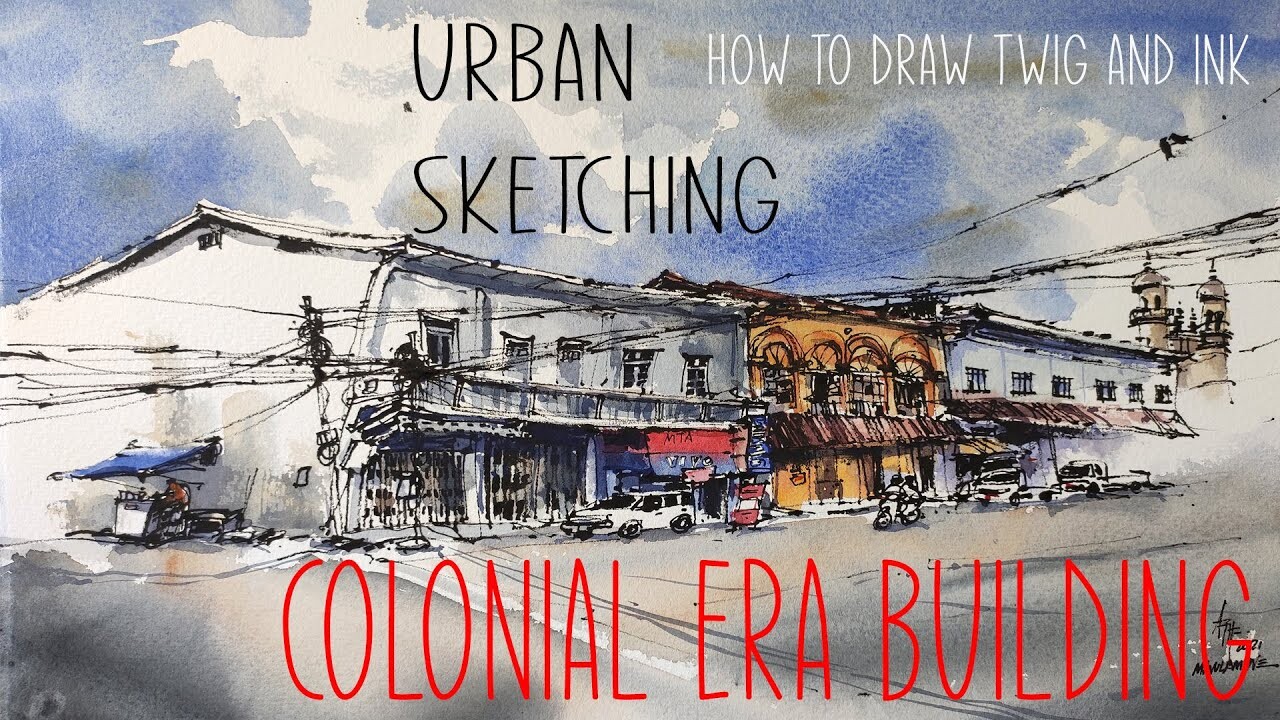 ArtStation - Urban Sketching /Coloniel Era Building