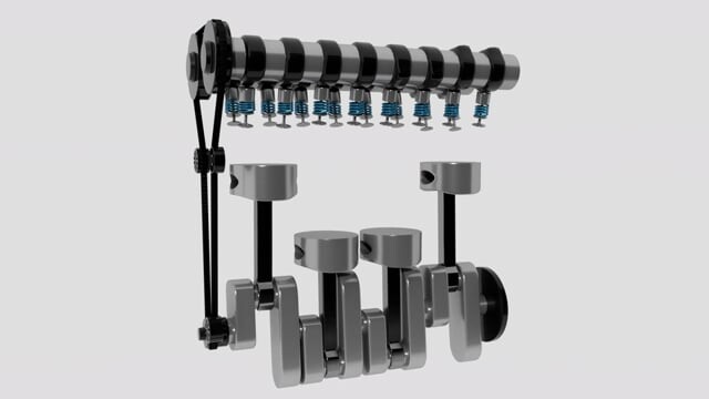 ArtStation - 4 Cylinder Engine Technical Animation