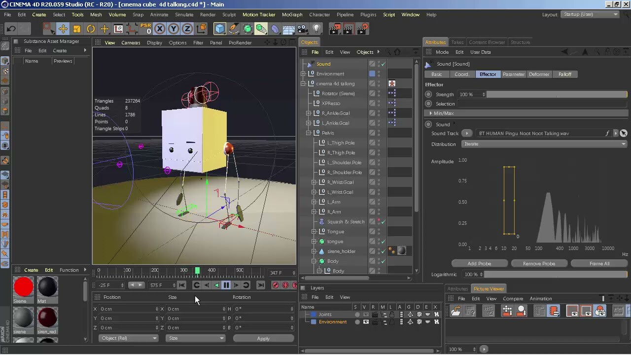 ArtStation - CINEMA 4D CUBE TALKING (INCLUDES TECHNICAL WORK)
