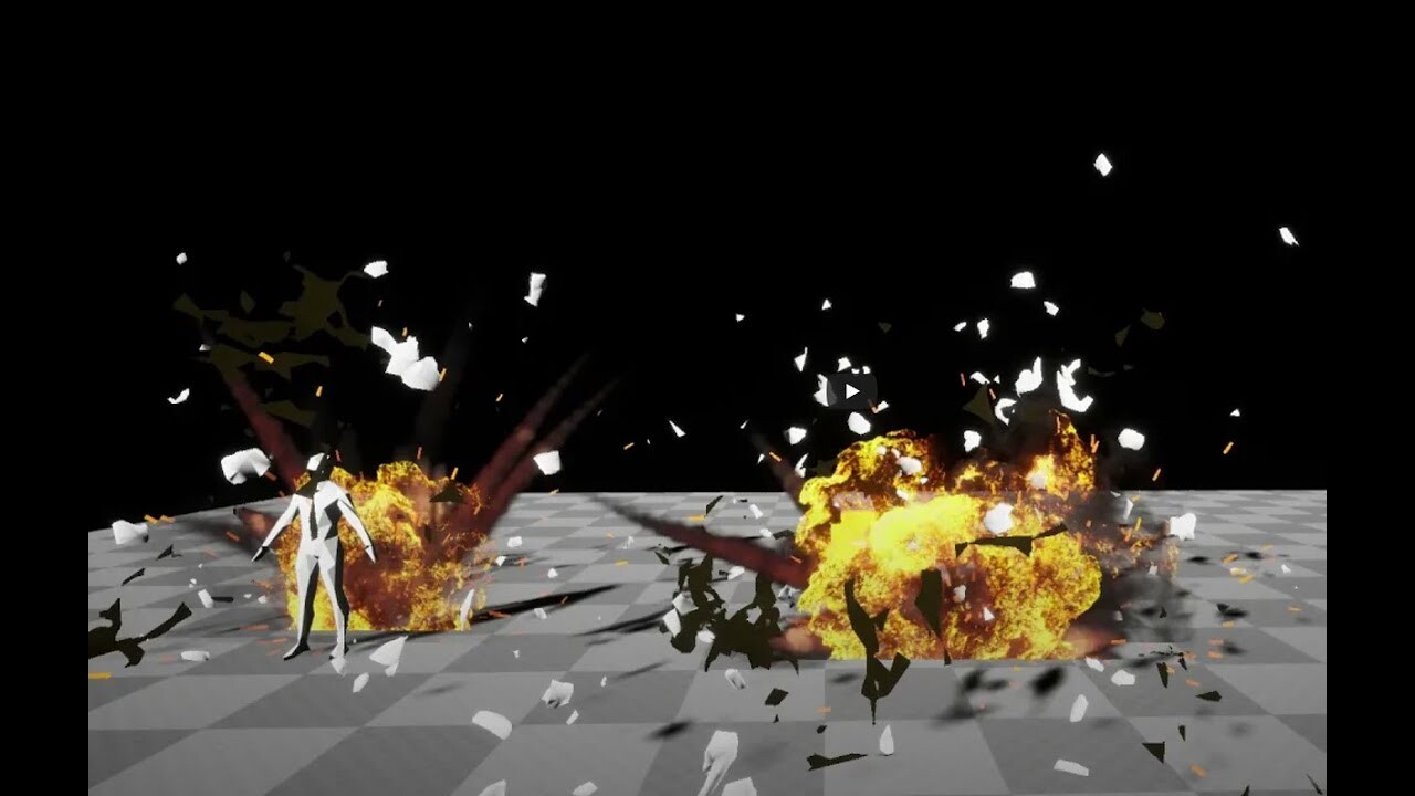 ArtStation - Realtime explosion effect (NieR style) in Unreal Engine 4 (with Houdini and Embergen).