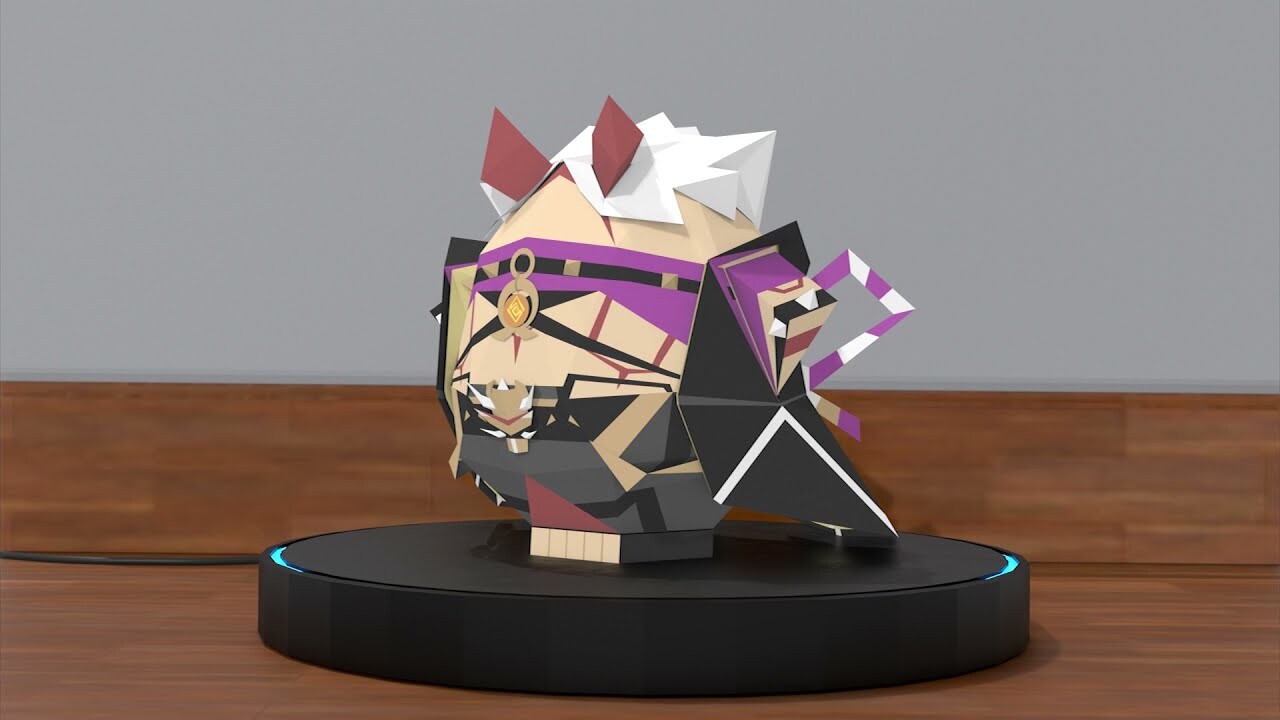 ArtStation - Arataki Itto papercraft fanart
