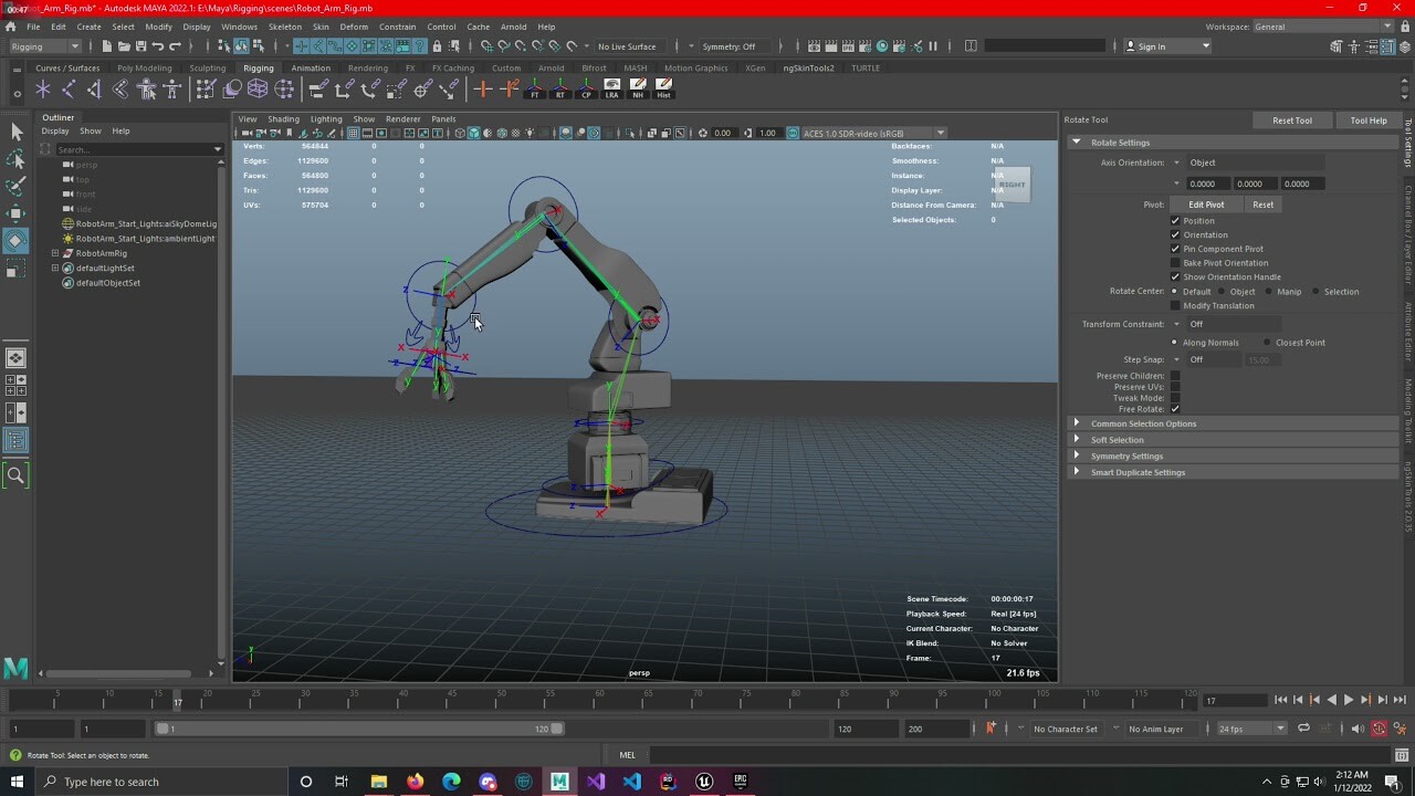 ArtStation - Robot Arm Rig