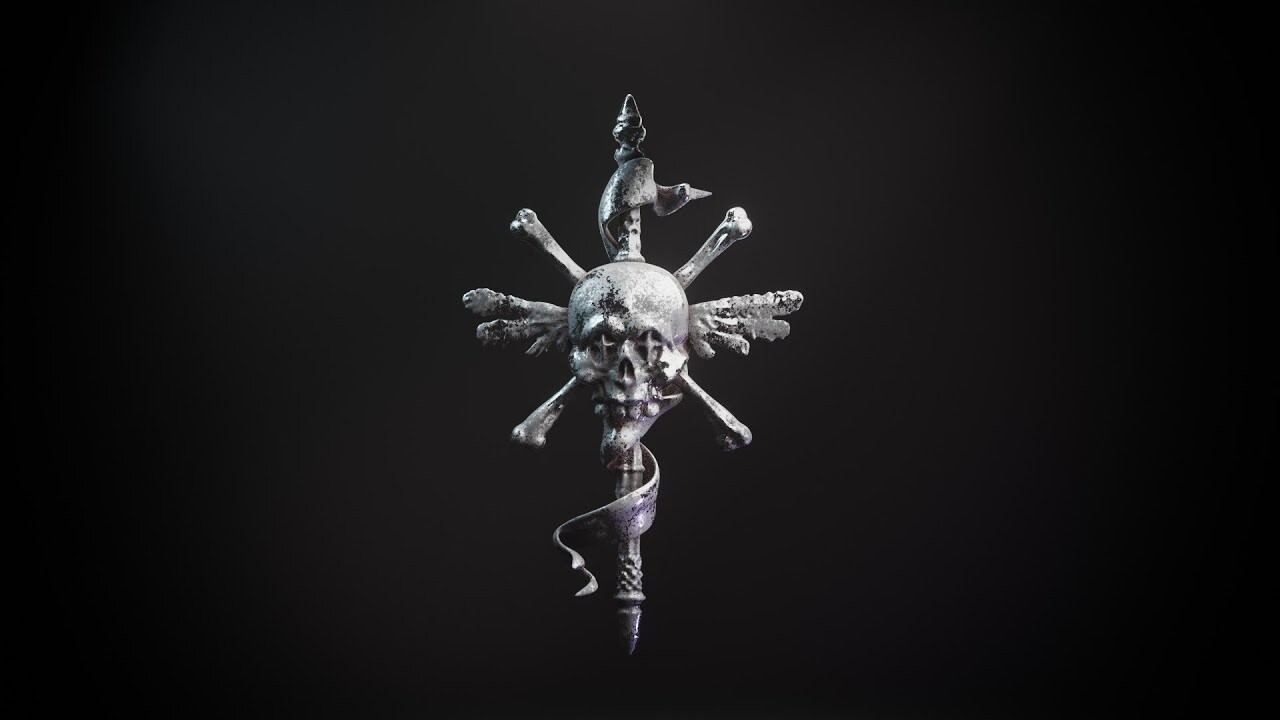 ArtStation - 2022 Day06.Skull and Bones - Sign