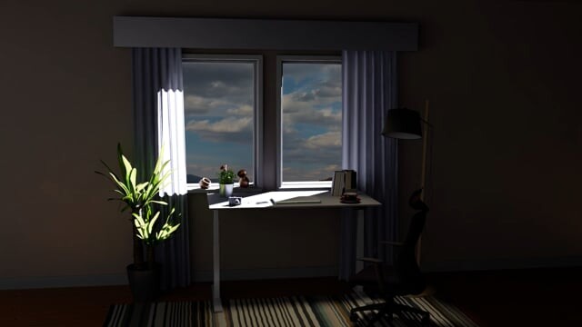 ArtStation - Day & Night Sit-stand Desk Animation Video