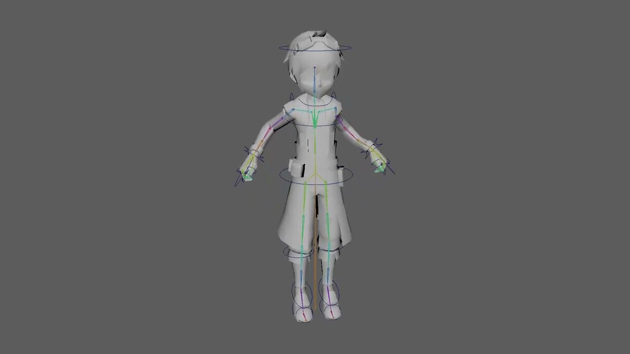 ArtStation - Maya Skeletal Rigging Practice - Clothed Biped