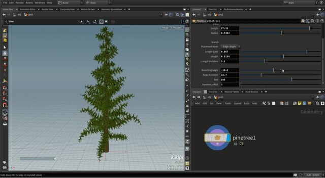 ArtStation - Houdini Pinetree Generator tool