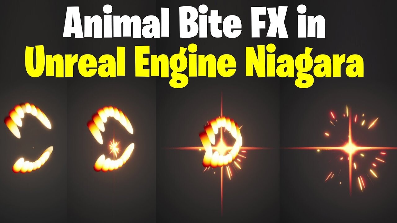ArtStation - Animal Bite FX in UE4 Niagara Tutorial | Download Files