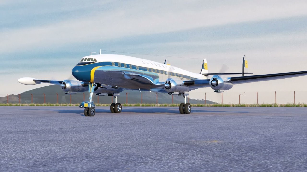 ArtStation - Lockheed Constellation L-1049G Engine Start