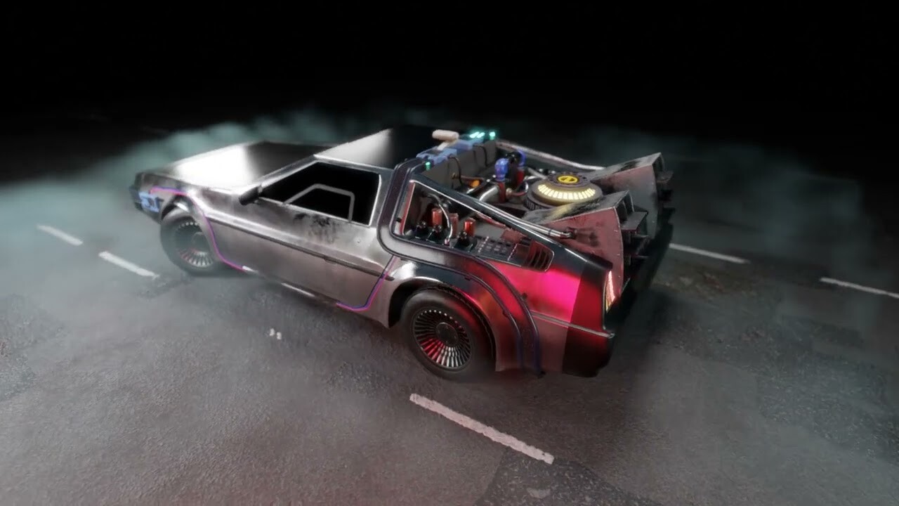 ArtStation - Delorean "back to the future"
