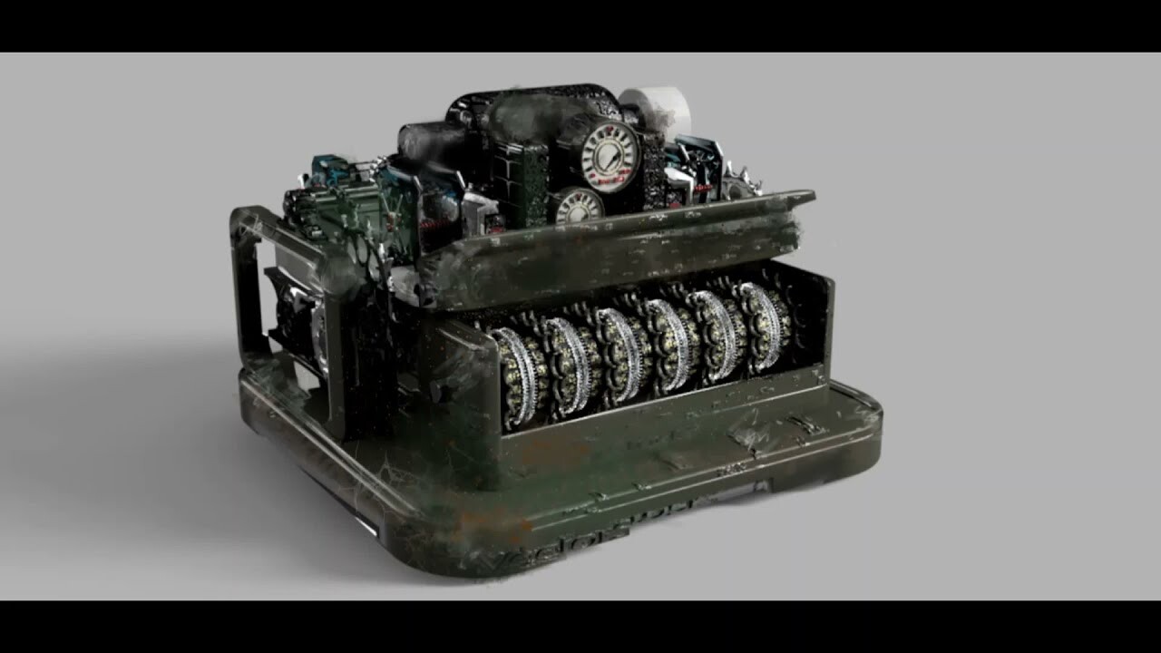 ArtStation - how to create a Lorenz cipher machine with Tinkercad