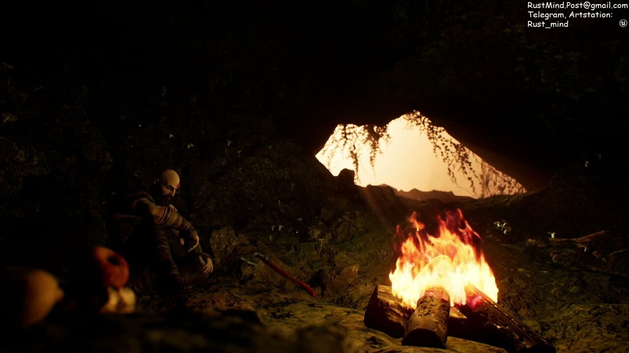 ArtStation - Fire In Cave Real-Time VFX